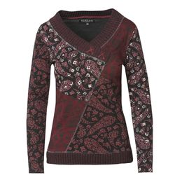 Koroshi Shirt Damen Gr&ouml;&szlig;e M bordeaux / pastellrot / schwarz / silber