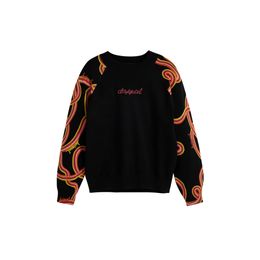 Desigual Sweatshirt Damen Gr&ouml;&szlig;e 13/14 rostbraun / schwarz