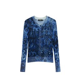 Desigual Pullover Damen Gr&ouml;&szlig;e M blau / schwarz