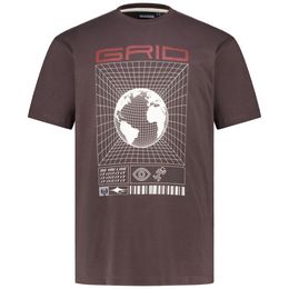 Große Größen North T-Shirt mit Motiv-Print Farbe dunkelbraun Größe: 7XL