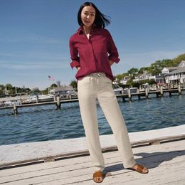 LANDS' END Leinenbluse, Damen,  Rot, Leinen, by Lands' End
