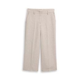 Tom Tailor Damen Culotte Hose mit Bügelfalte, braun, Meliert, Gr. 44/28