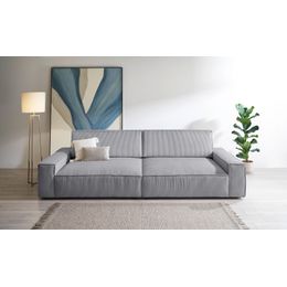 Big-Sofa Home Affaire "NEU: SHERWOOD XXL, Big-Sofa (316cm), extra tiefe Sitzfl&auml;che 95 cm", grau (hellgrau), B:316cm H:90cm T:135cm, 100% Polyester, Sofas, Big-Sofa, bequemer Sitzkomfort, Cord u. Leinenoptik, Kedernaht