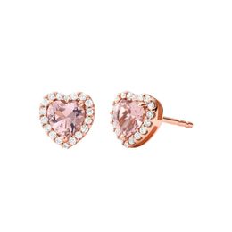 Paar Ohrstecker Michael Kors "Schmuck Geschenk Silber 925 Ohrringe PREMIUM HEART Herzen", bunt (roségoldfarben, kristallweiß, rosa, kristallweiß, rosa), Ohrringe, Damen, Silber 925 (Sterlingsilber), mit Zirkonia (synth.)
