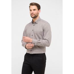 Langarmhemd Eterna "COMFORT FIT", Herren, Gr. 42, Normalgrößen, kakao, Twill, 100% Baumwolle, normal, Manschette, Hemden, NON IRON (bügelfrei)