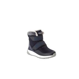 Winterstiefel Jack Wolfskin "POLAR WOLF TEXAPORE MID VC K", Damen, Gr. 28, blau (navy, rosa), Synthetik, Textil, Schuhe, Snowboots, Winterboots, Winterschuhe, wasserdicht und gefüttert