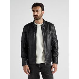 Lederjacke JCC "31020218Ecom", Herren, Gr. L, schwarz, Obermaterial: 100% Leder; Lining: 100% Polyester, Jacken