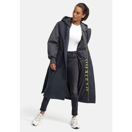 Winterjacke Marikoo "Tjadee", Damen, Gr. M, grau (anthrazit), Obermaterial: 90% Polyacryl, 8% Viskose, 2% Elasthan; Innenseite: 100% Polyester; Futter: 100% Polyester, Jacken Winterjacke, Langer Wickelmantel