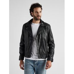 Bikerjacke JCC "8208", Herren, Gr. L, schwarz, Obermaterial: 100% Leder Lamm; Futter: 100% Baumwolle; Wattierung: 100% Polyester, Jacken
