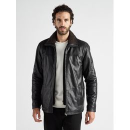 Lederjacke JCC "MartinLN", Herren, Gr. 46, schwarz, Obermaterial: 100% Lammleder; Futter: 100% Polyester, Jacken