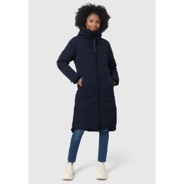 Winterjacke Marikoo "Benikoo", Damen, Gr. M, blau (navy), Obermaterial: 92% Nylon, 8% Elasthan; Futter: 100% Polyester; Wattierung: 100% Polyester; Ärmelfutter: 100% Polyester, Jacken, langer Winter Mantel gesteppt, Topseller
