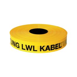 Kelmaplast Trassen-Warnband 250 m Achtung LWL-Kabel gelb (1001500400250010100227200)