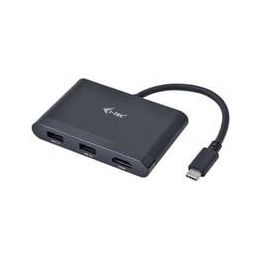 i-tec USB 3.2 Gen 1 Multiport-Hub, USB-C Stecker > 2x USB-A Buchse + HDMI Buchse, Adapter schwarz, 13cm, PD, Travel Adapter