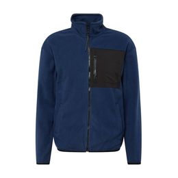 Blend Fleecejacke Herren Gr&ouml;&szlig;e XL blau / schwarz