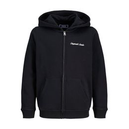 Jack & Jones Jack & Jones Junior Sweatjacke 'Norrebro' Jungen Gr&ouml;&szlig;e 128 schwarz / wei&szlig;