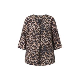 Ulla Popken Bluse Damen Gr&ouml;&szlig;e 5XL/6XL braun / schwarz