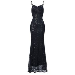 Moda Minx Abendkleid 'Kaz' Damen Größe 38 schwarz Winterkleid