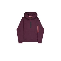 Alpha Industries Hoodie 'Alpha Puff' Herren Gr&ouml;&szlig;e S dunkelrot / schwarz