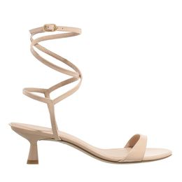 Stuart Weitzman Sandalen - Nudist Wrap 50 - Gr. 39 (EU) - in Beige - f&uuml;r Damen