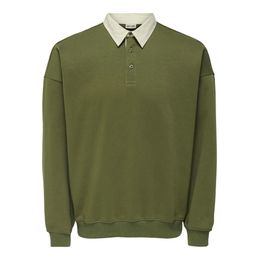 Only & Sons Only & Sons Sweatshirt 'ONSJeffrey' Herren Gr&ouml;&szlig;e L gr&uuml;n / wei&szlig;
