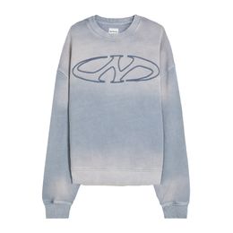Bershka Sweatshirt Herren Gr&ouml;&szlig;e S taubenblau / pastellblau / greige
