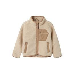 name it Fleecejacke 'NMNMATTIA' M&auml;dchen Gr&ouml;&szlig;e 110 beige / camel