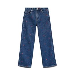 Vero Moda Girl Jeans 'VMTessa' M&auml;dchen Gr&ouml;&szlig;e 162 blue denim / rot