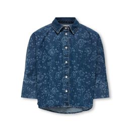 Only Girls Bluse 'KOGGrace' M&auml;dchen Gr&ouml;&szlig;e 128 blau / blue denim