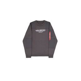 Alpha Industries Sweatshirt Herren Gr&ouml;&szlig;e XL dunkelgrau / rot / wei&szlig;