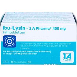 IBU-LYSIN 1A Pharma 400 mg Filmtabletten 50 St