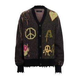 AllSaints Knit Cardigan male Brown size XL