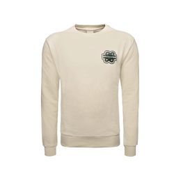 Filling Pieces Sweatshirt 'Gowtu' Herren Gr&ouml;&szlig;e L creme / gr&uuml;n