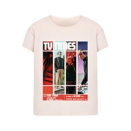 F4NT4STIC T-Shirt 'TV Times Patrick McGoohan The Prisoner 1967 Cover' Damen Gr&ouml;&szlig;e M pastellpink / rot / schwarz