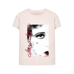 F4NT4STIC T-Shirt 'Clara Bow Hollywood Star' Damen Gr&ouml;&szlig;e M ros&eacute; / rot / schwarz / wei&szlig;