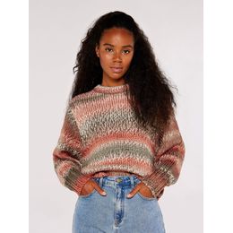 Apricot Chunky Knit Tonal Stripe Jumper ' ' Damen Gr&ouml;&szlig;e XL koralle