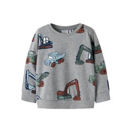 name it Sweatshirt 'NMMNenean' Jungen Gr&ouml;&szlig;e 104 hellblau / rostbraun / graumeliert / tanne