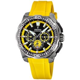 Festina Herrenuhr Chronograph Gelb/Anthrazit | Gr.: onesize