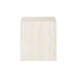 Salesfever Beistelltisch modern quadratisch 45x45 cm Travertinoptik in Beige | Gr.: onesize