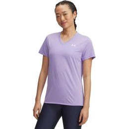Under Armour Sportshirt "Tech SSV-Solid" in Lila | Gr.: L