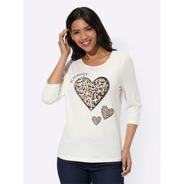 Sieh an! 3/4-Arm-Shirt in ecru-schwarz | Gr.: 46