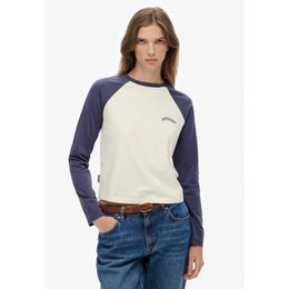 Superdry & Co Shirt 'Essential' Damen Gr&ouml;&szlig;e L beige / blau