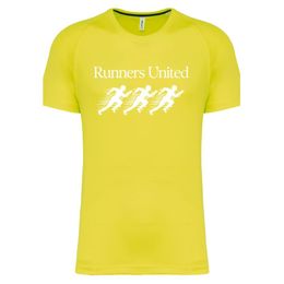 F4NT4STIC T-Shirt Sports Runners United T-Shirt in fluorescent yellow | Gr.: L