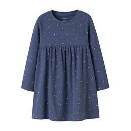 name it Kleid 'NMFNELIA' Mädchen Größe 128 indigo / himmelblau / weiß