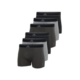 Adidas Boxershort 6er Pack in Schwarz/Grau | Gr.: S