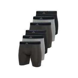 Adidas Boxershort 6er Pack in Schwarz/Grau | Gr.: M