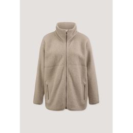 hessnatur Wollfleece Jacke in sand | Gr.: XS
