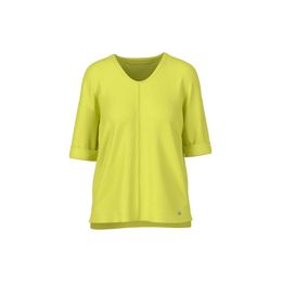 Marc Cain ADDITIONS Blusenshirt mit V-Neck in Limoncello | Gr.: 40