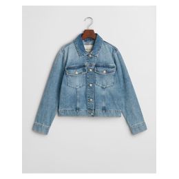 Gant Kurze Jeansjacke in Mid Blue Broken In | Gr.: L