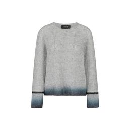 MARC CAIN SPORTS Strickpullover mit Zopfmuster in Silver Grey | Gr.: 36