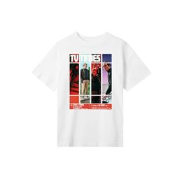 F4NT4STIC T-Shirt 'TV Times Patrick McGoohan The Prisoner 1967 Cover' Damen Größe S mischfarben / weiß